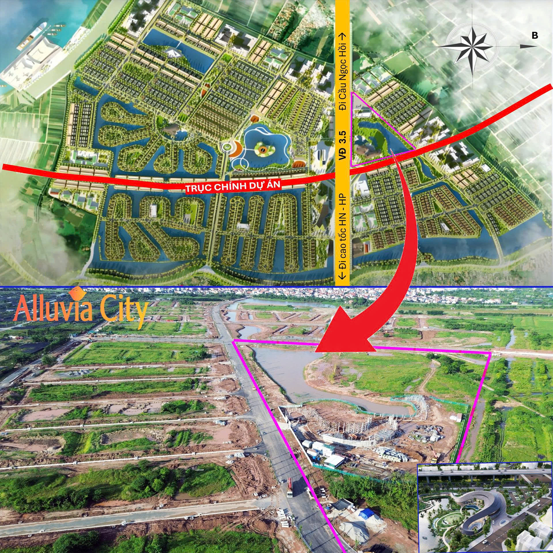 Cập Nhật Dự Án Alluvia City: Tăng Tốc Thi Công Hồ Trung Tâm & Khu Onsen ...